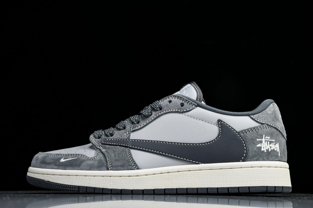 Travis Scott AJ1 Low x Stussy 'Grey' (Custom) – Drip Locker Australia